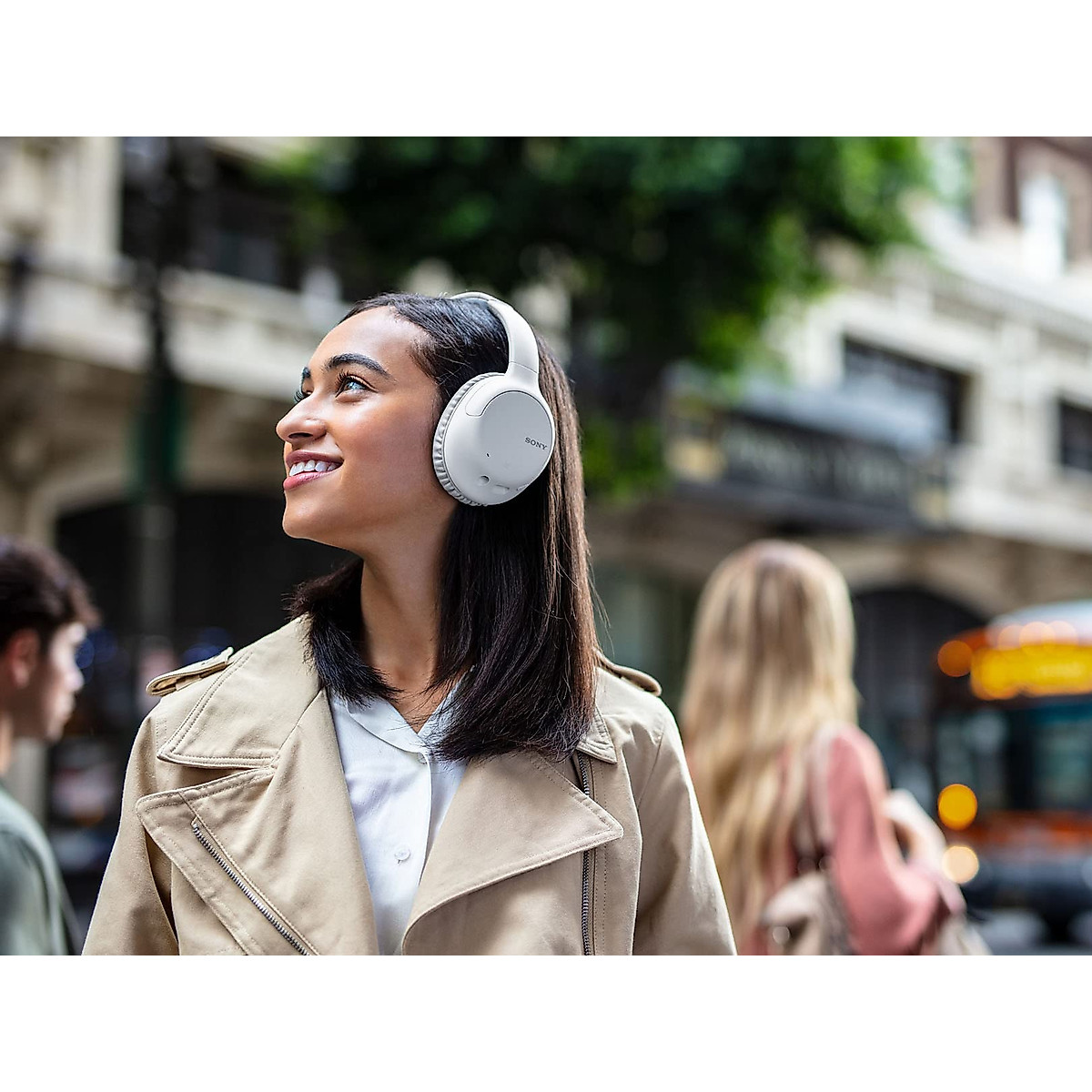 Sony WHCH710N Noise Cancelling Wireless Over-Ear Headphones - White