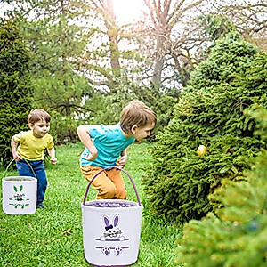 Easter Basket for Kids Easter Bunny Basket Easter Gift Bags Eggs Hunt Bag Kids Easter Tote Bag Easter Decorations