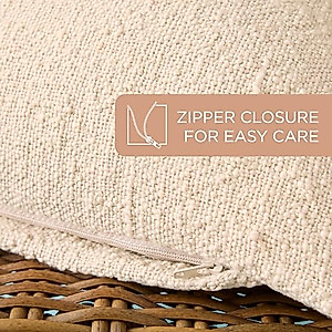 TOWN & COUNTRY EVERYDAY Rio Indoor/Outdoor Decorative Pillow, 20"x20", Beige