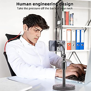 Lawdiey Cell Phone Stands, Multifunctional Mobile Phone Bracket Live Broadcast Bracket Adjustable Height Mobile Phone Telescopic Portable Bracket Live Bracket