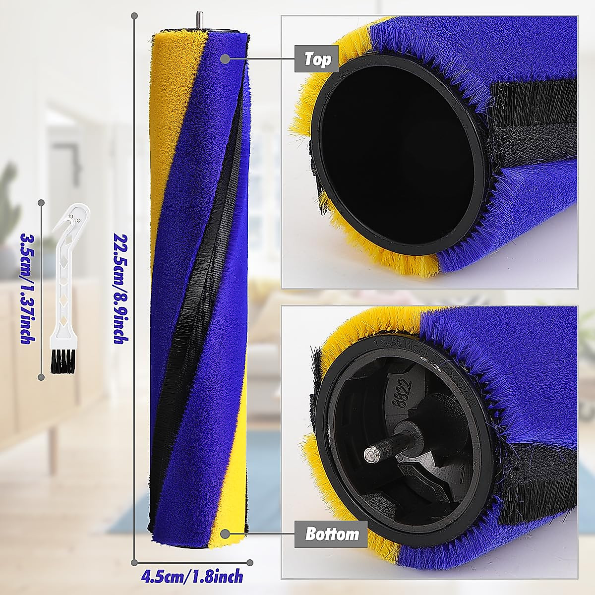 Soft Roller Brush Replacement Compatible with Dyson V8 Slim V10 Slim V12 Detect Slim V15 Detect Slim, Roll Bar Vacuum Attachments Cordless Vacuum Cleaner Head Brushroll Cleaner Part No.971634-01