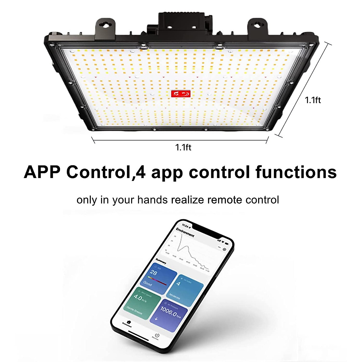 HYPERLITE Groplanner LED Grow Light GP1500 App Dimmable, 756pcs LEDs 3x3ft Growing lamp,Full Spectrum 150w Growing Lamps Board Daisy Chain for Indoor Plants Seeding Veg,Greenhouses Grow Tent.