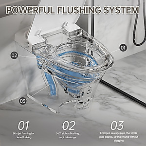 SUPERFLO Smart Toilet with Bidet Built in | One Piece Smart Toilet Bidet with Heated Seat & Night Light,Smart Toilets for Bathrooms(Warm Air Dryer, Auto Flush, Auto Open/Close Cover)