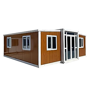 40ft Expandable Folding House Prefabricated Support Custom Expandable Container House 3 Bedrooms Foldable Container House Mobile Expandable Prefab House for Hotel