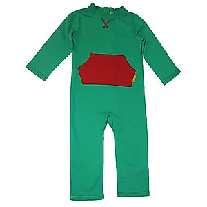Terrible 2's Strip-Proof Toddler Romper with a Back Zipper in Green/Red (5T)