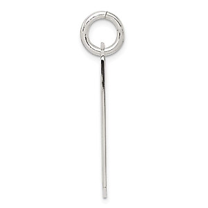 Solid 925 Sterling Silver Dog Tag Engravable Pendant Charm - 33mm x 16mm