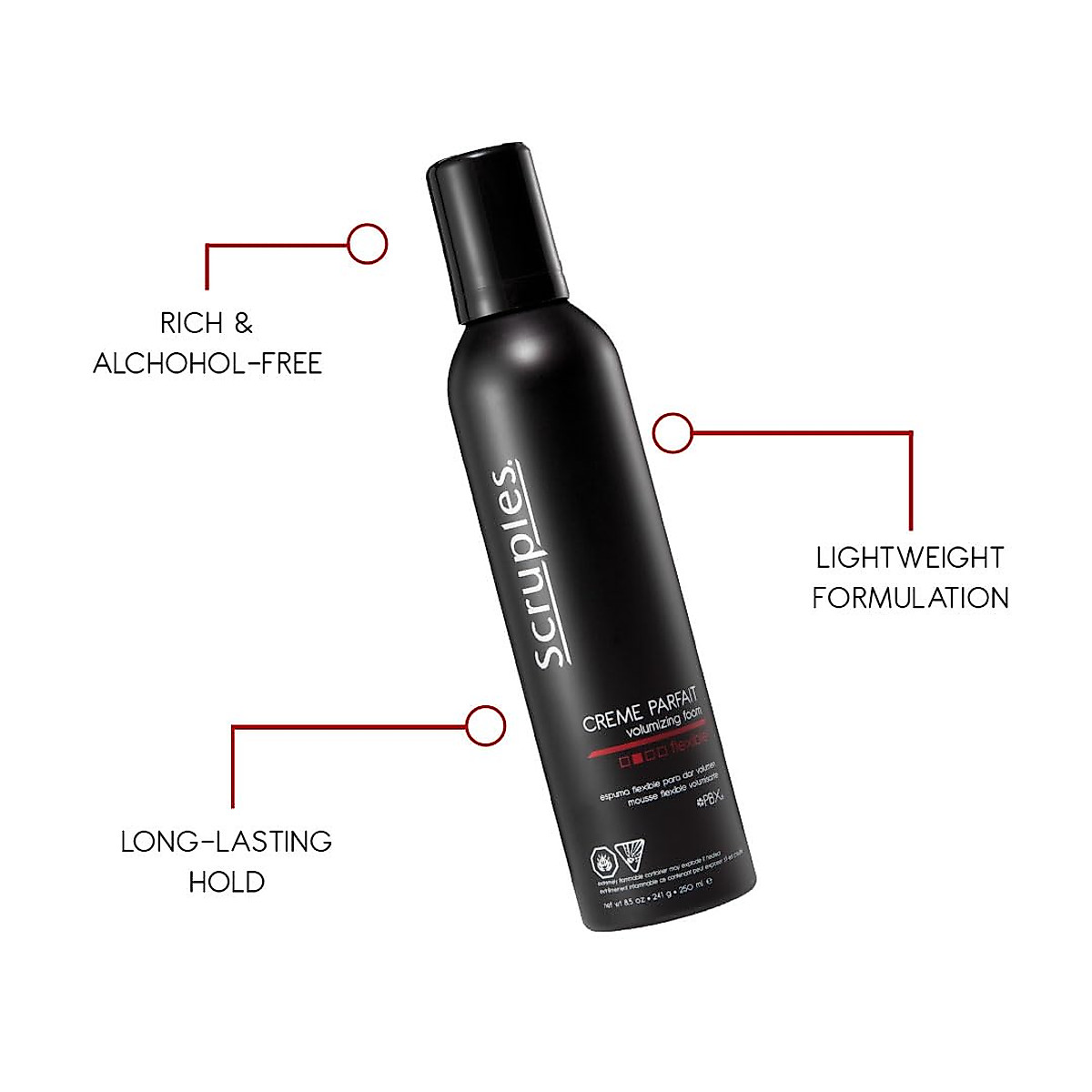 Scruples Creme Parfait Volumizing Foam - Rich & Weightless Styling Foam for Ultimate Smoothing Control, Hydration & Frizz-Free Hold - Alcohol-Free Hair Mousse for All Hair Types (Pack of 2)