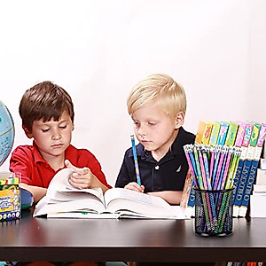 100 Pieces Outer Space Pencils Pencils Bulk Starry Sky Wooden Writing Pencils with Durable Erasers Top Home Office School Classroom Supplies (100)