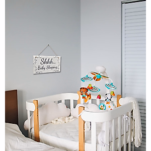 CAKIROTS Shhh Baby Sleeping-Baby Sleeping Sign Front Door Decor Newborn New Baby Gift Do Not Disturb Sign 10 x 6 inch