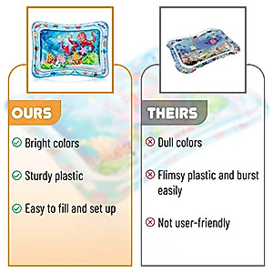 Mr. Pen- Inflatable Tummy Time Water Mat, Water Mat for Babies, Infant Water Mat, Baby Water Pad, Water Tummy Time Mat, Baby Water Mat Tummy Time, Baby Mat for Floor Tummy Time