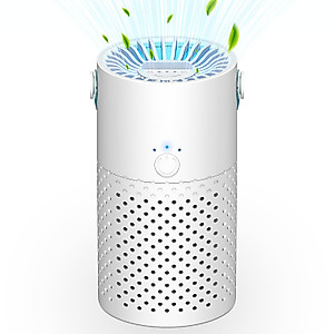 THE THREE MUSKETEERS III M Mini Portable Air Purifier,White HEPA Air Purifier for Home with USB Cable for Home Bedroom Office Pet Room Air Cleaner for Car with Silence and Homemade Aromatherapy