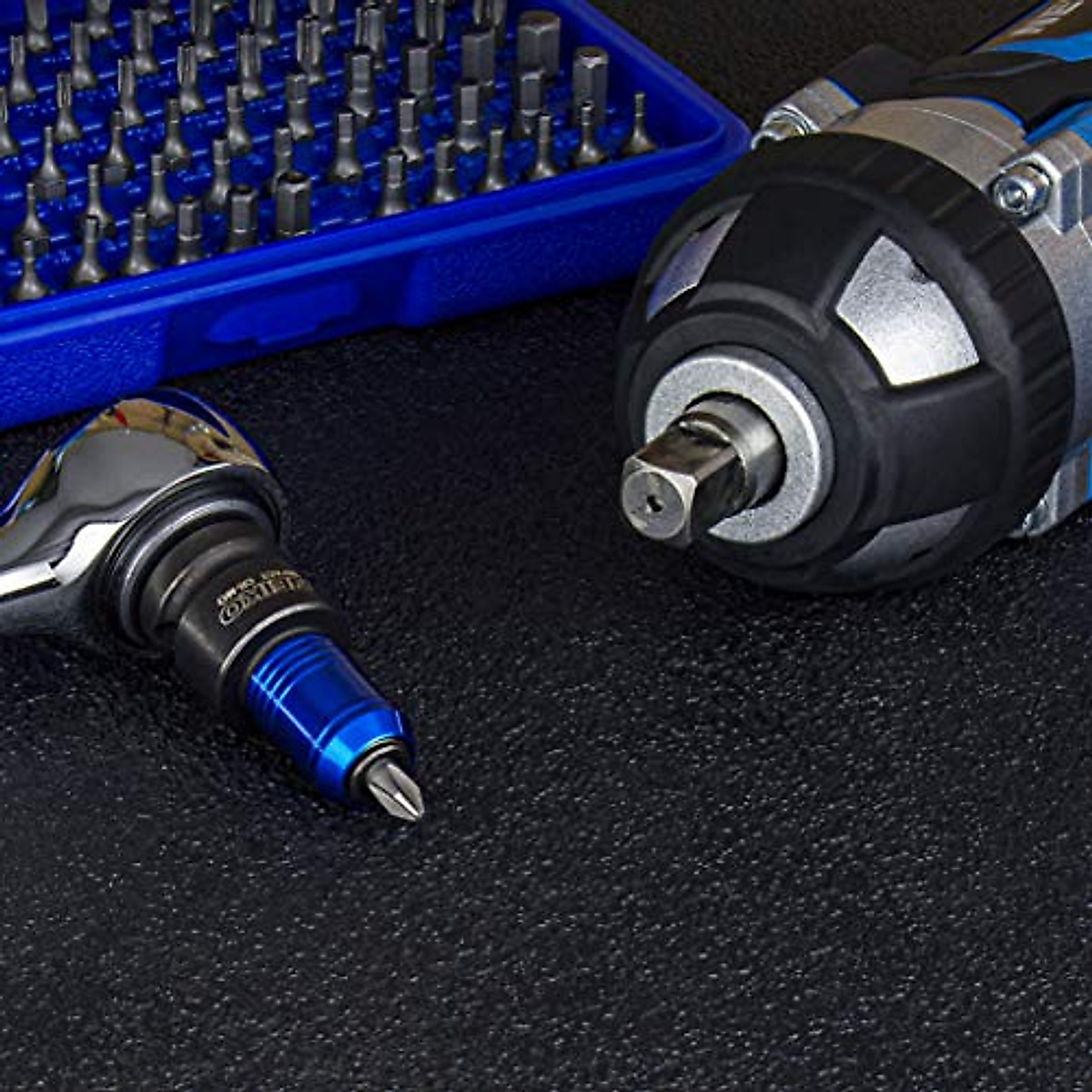 Neiko 30275A Impact Wrench Adapter for Ratchet-Wrench Drivers, 1/2-Inch-Drive Female to 1/4-Inch Hex Converter, Quick-Change Chuck, CrMo Steel