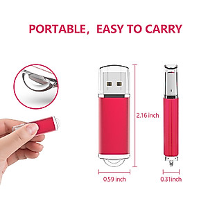 KOOTION 2GB USB 2.0 Flash Drives 10 Pack USB Flash Drives Pen Drive Memory Stick Thumb Drive USB Drives, Red