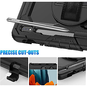 Herize Case Compatible with A9+ Plus 11 Inch with Screen Protector | Heavy Duty Shockproof Rugged Silcone Protective Cover W/Stand Shoulder Strap