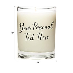 Housewarming Custom Gift, Personalize Your Text with Luna Candle Co. Natural Blended Soy Wax, Vanilla Fragrance, Made in The USA, Perfect add on Gift