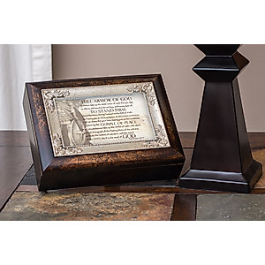 Cottage Garden Full Armor of God Italian Design Jewelry Music Box Plays Amazing Grace