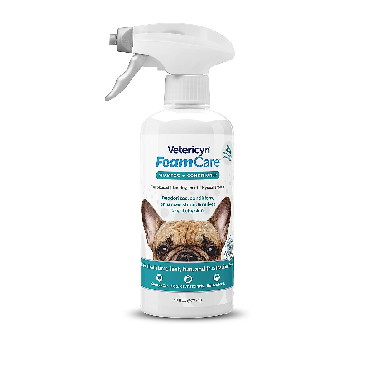 Vetericyn All-in 1 Multifunctional Dog Supplement and FoamCare Spray-On Plant-Based Dog Shampoo and Conditioner