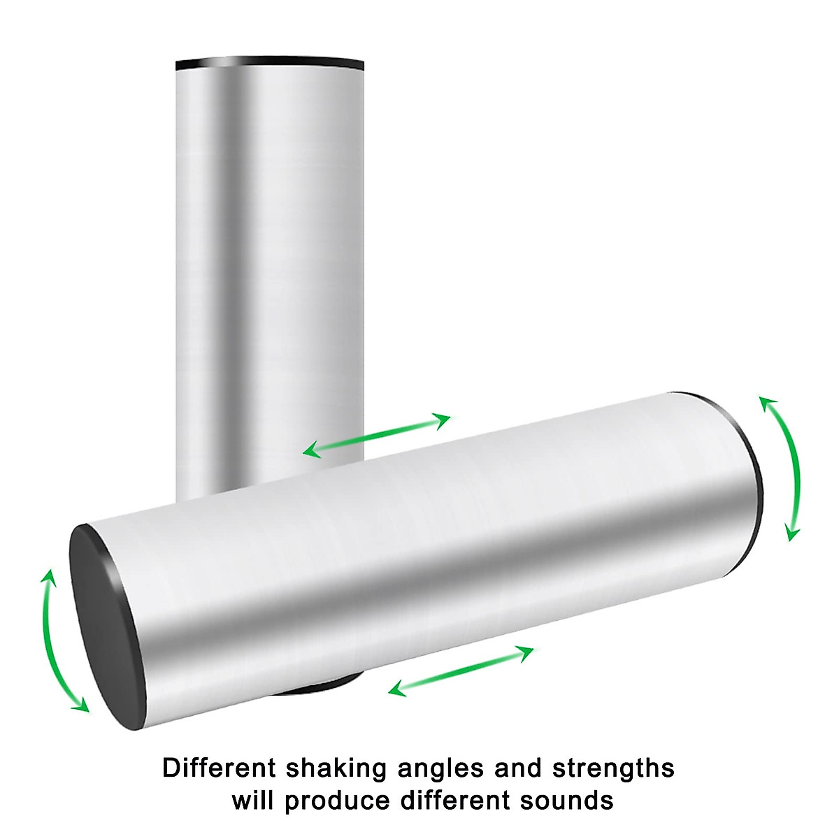 EASTROCK Stainless Steel Cylinder Shaker Percussion Instrument 2pcs Rhythm Latin Percussion with 2 Egg Shakers for Professional Band Accompaniment