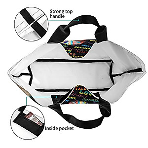 LMSM Woman Beach Tote Bag African American Cute Black Girl Pink Large Casual Shoulder Handbag Travel Bag For Work Travel Business Shopping