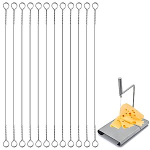12 Pcs Cheese Slicer Wire Replacement Cheese Cutter Wire for Cheese Cutting，5-11/16 Inch cheese slicer wire replacement cutter kit