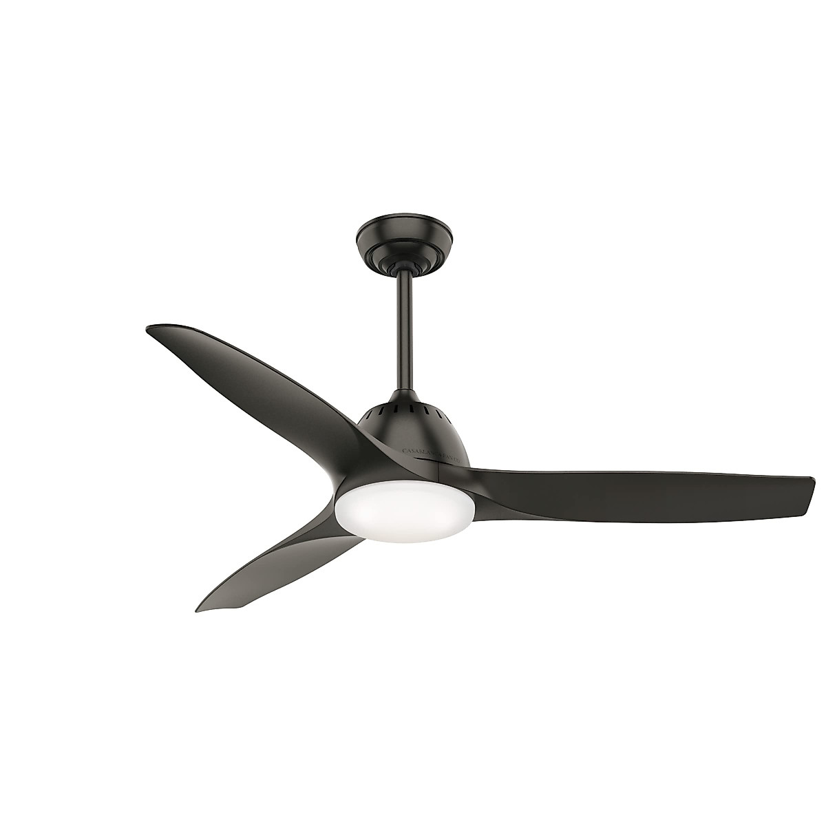Casablanca Wisp Indoor Ceiling Fan with LED Light and Remote Control, Noble Bronze finish, Large