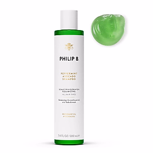 PHILIP B Peppermint Avocado Shampoo 7.4 oz (220 ml) | Volumizing & Clarifying Shampoo Refreshes Scalp and Deep-Cleans Hair