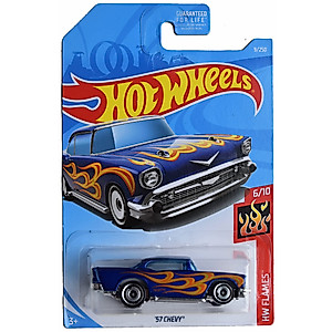 Hot Wheels '57 Chevy, HW Flames 6/10 [Blue]