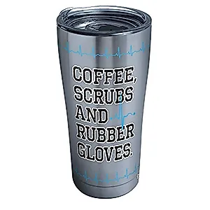 Tervis Nurse Life - Coffee, Scrubs and Rubber Gloves Triple Walled Insulated Tumbler Cup Keeps Drinks Cold & Hot, 20oz, Stainless Steel