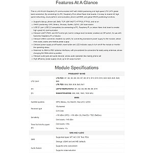 Waveshare SIM7600G-H M.2 4G HAT, Compatible with Raspberry Pi 5/4B/3B/Zero/Zero W/Zero 2W/Pico/Pico W/Pico WH, LTE CAT4 High Speed Global Coverage Multi Band 4G/3G/2G, GNSS