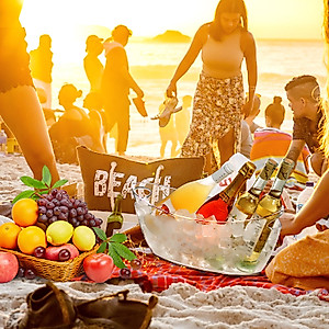 Barafat Ice Buckets for Parties (5.5L)& Ice Bucket Scoop, Clear Acrylic Champagne Bucket, Drinks Beverage Tub for Cocktail Bar, Wine, Beer, Soda