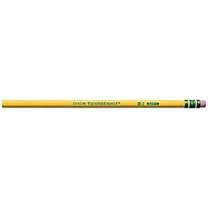Ticonderoga Wood-Cased Pencils, Unsharpened, #2 HB Soft, Yellow, 96 Count