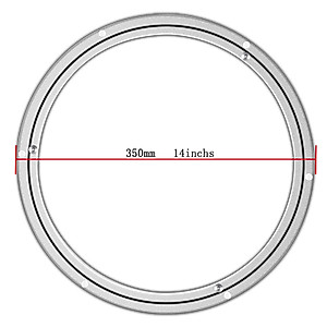 Aluminum Lazy Susan Bearing Metal Rotating Turntable Bearings Swivel Plate Hardware for Dining-Table and Workbench (14 Inchs) …