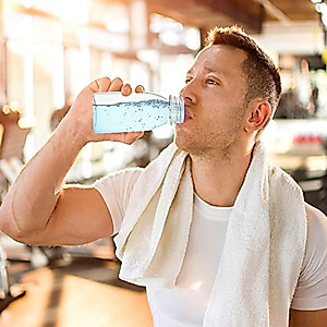 BallHull 4 OZ Plastic Juice Bottles with White lid, Reusable Clear Bulk Beverage Containers for Juice, Milk and Other Homemade Beverages, 6 Pcs.