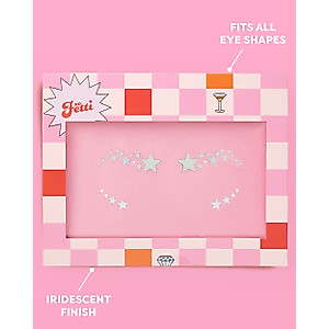 xo, Fetti Star Face Tattoo Stickers - 1 Set | Iridescent Birthday Outfit Accessory, Bachelorette Party Face Jewels, Rave, Festival, Concert