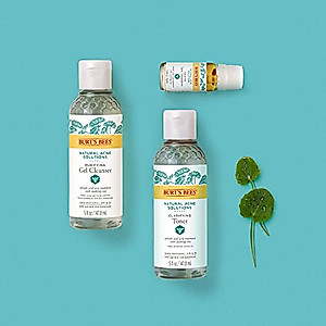 Burt's Bees Natural Acne Solutions Purifying Gel Cleanser, Face Wash for Oily Skin, 5 Oz (Package May Vary)