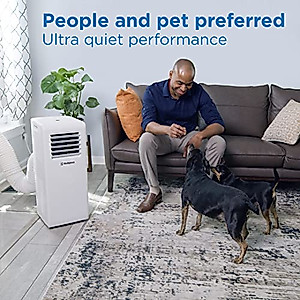 Westinghouse 8,000 BTU Air Conditioner Portable For Rooms Up To 200 Square Feet, Portable AC with Home Dehumidifier, 3-Speed Fan, Programmable Timer, Remote Control, Window Installation Kit,White