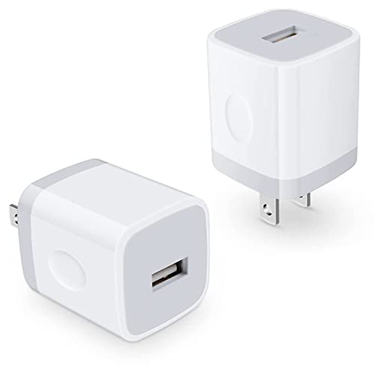 USB Wall Charger, Power Adapter, VectorTech (2-Pack) 5V/1Amp Single Port Quick Charger Plug Cube for iPhone X 7/6S/6S Plus/6 Plus/6/5S/5, Samsung Galaxy S7/S6/S5 Edge, LG, HTC, Huawei, Moto, Kindle