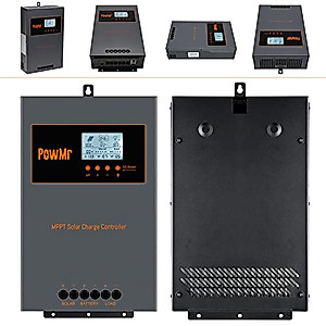 Solar Charge Controller 100 amp 12V 24V 48V Auto, 100 amp MPPT Solar Charge Controller Intelligent Regulator Max 140V 5000W Solar Power Input, Solar Controller 12v 24v 48v Gel Sealed Flooded Battery