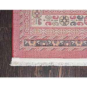 Unique Loom Fars Collection Area Rug - Pasadena (3' 3" x 5' 3" Rectangle, Rust Red/ Black)