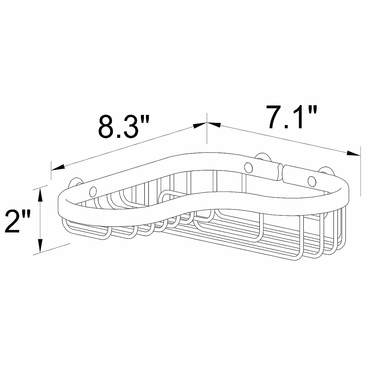 Ginger G504/PC Splashables Shower, Polished Chrome, Combination Corner Basket