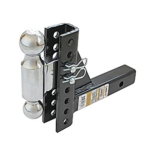 MaxxHaul 70380 Black/Chrome Adjust Dual Ball Mount