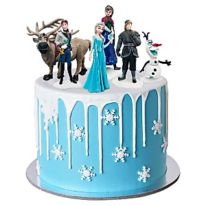 6 pcs Frozen Cake Topper, Frozen Birthday Party Supplies, Kids Birthday Cake Decoration.