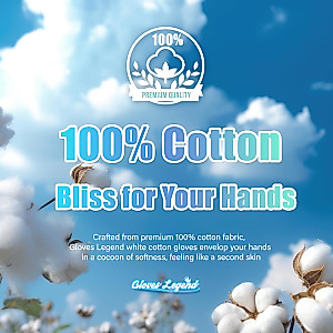 Gloves Legend 3 Pairs (6 Gloves) XL 100% Cotton White Marching Band Parade Formal Attire Costume Gloves For Men