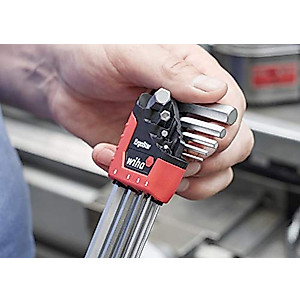 WIHA 66982 ErgoStar Ball End Hex L-Key, Inch and Metric, 22-Piece