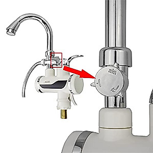 WEZER Electric Shower Water Heater Instant Tankless Hot Water Faucet Kitchen Fast Heating Tap Water Faucet 110 V Electric Hot Water Heater Under Inflow with LED Digital Display. (With Hose Included)