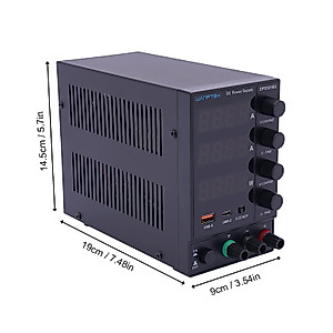 Adjustable Switch DC Adjustable Power Supply 4-Digital LED Display AC110V for Lab, Automobile Battery Charger, DIY Tool, Repair, Research (DPS3010U)
