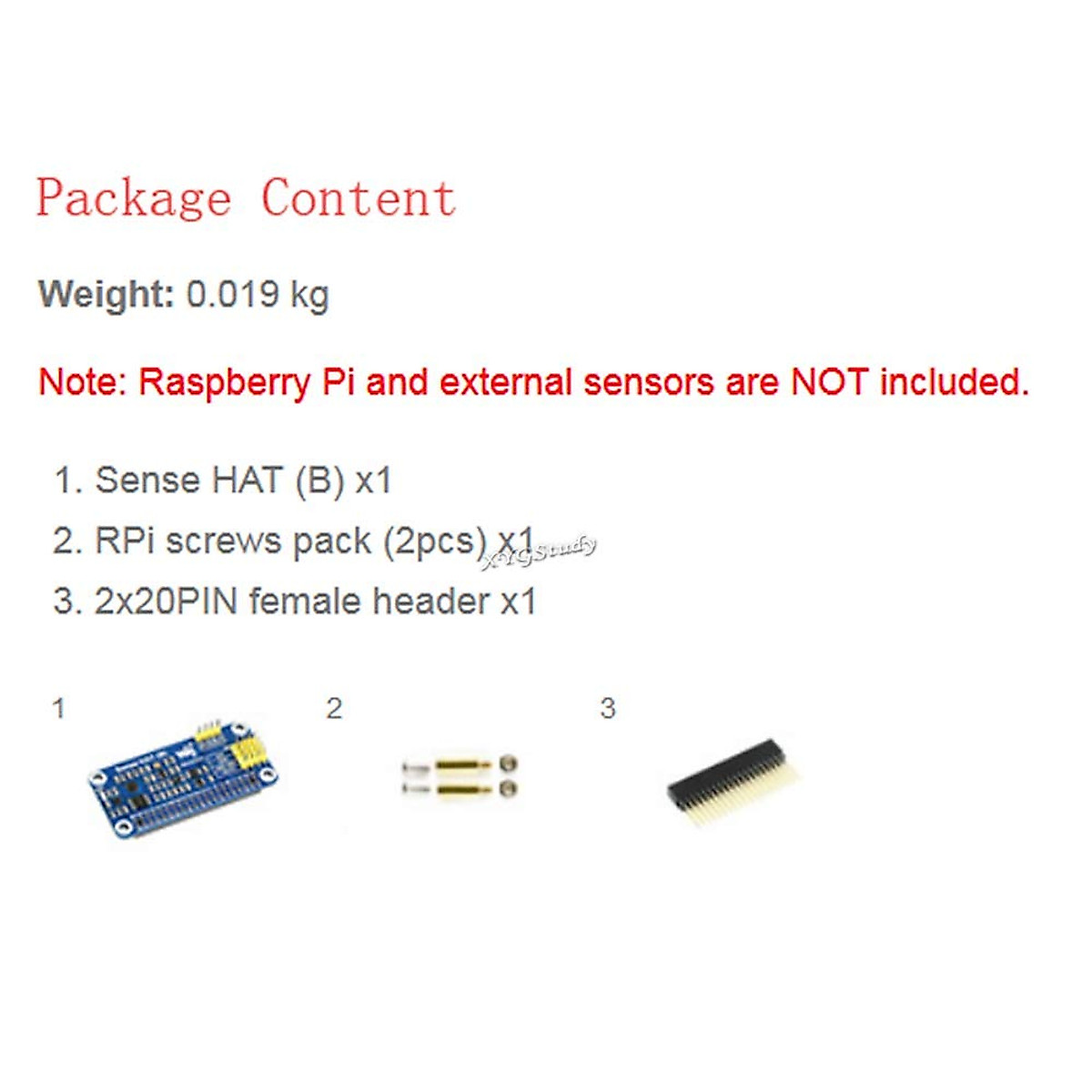 XYGStudy Sense HAT (B) I2C Interface Onboard Multi Powerful Sensors Including Gyroscope Accelerometer Magnetometer Barometer Temperature and Humidity Sensor for Raspberry Pi Series Boards