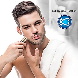 ARECTECH Mini Portable Shaver Pocket Razors Electric Razor for Men USB Rechargeable LED Battery Display Best for Travel Shaves Touch Up Shaves Cordless Gold
