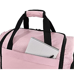 Ultimate Gym Bag 2.0: The Durable Crowdsource Designed Duffel Bag with 10 Optimal Compartments Including Water Resistant Pouch (Pink, Medium (20"))