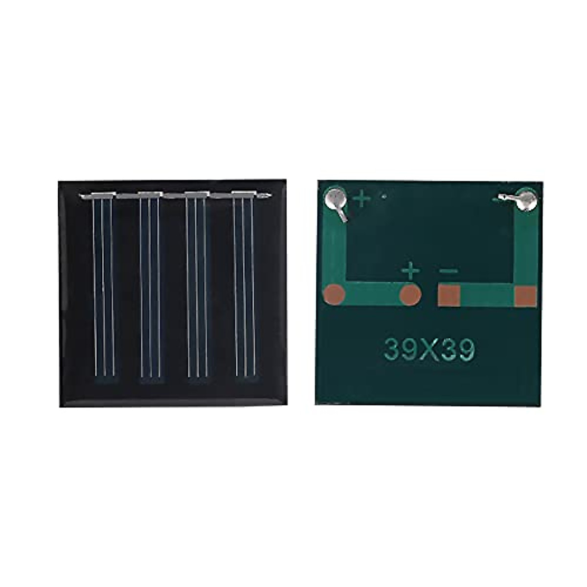 10Pcs 2V 30mAh 0.06W 39x39mm Micro Mini Power Small Solar Cell Panel Module for DIY Solar Light Charger Toy Flashlight Power Bank (10)